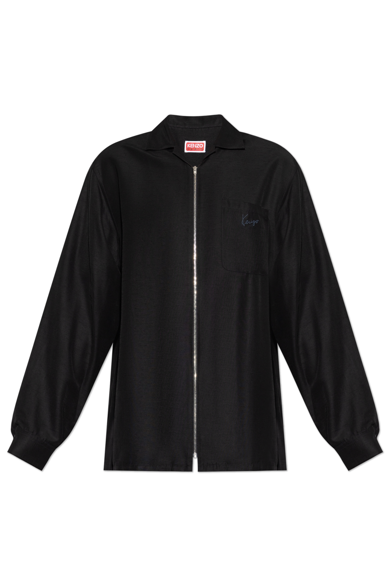 PEACEMAKER OAMC Peacemaker Contrast Stitch Zip-Up Band Collar Shirt