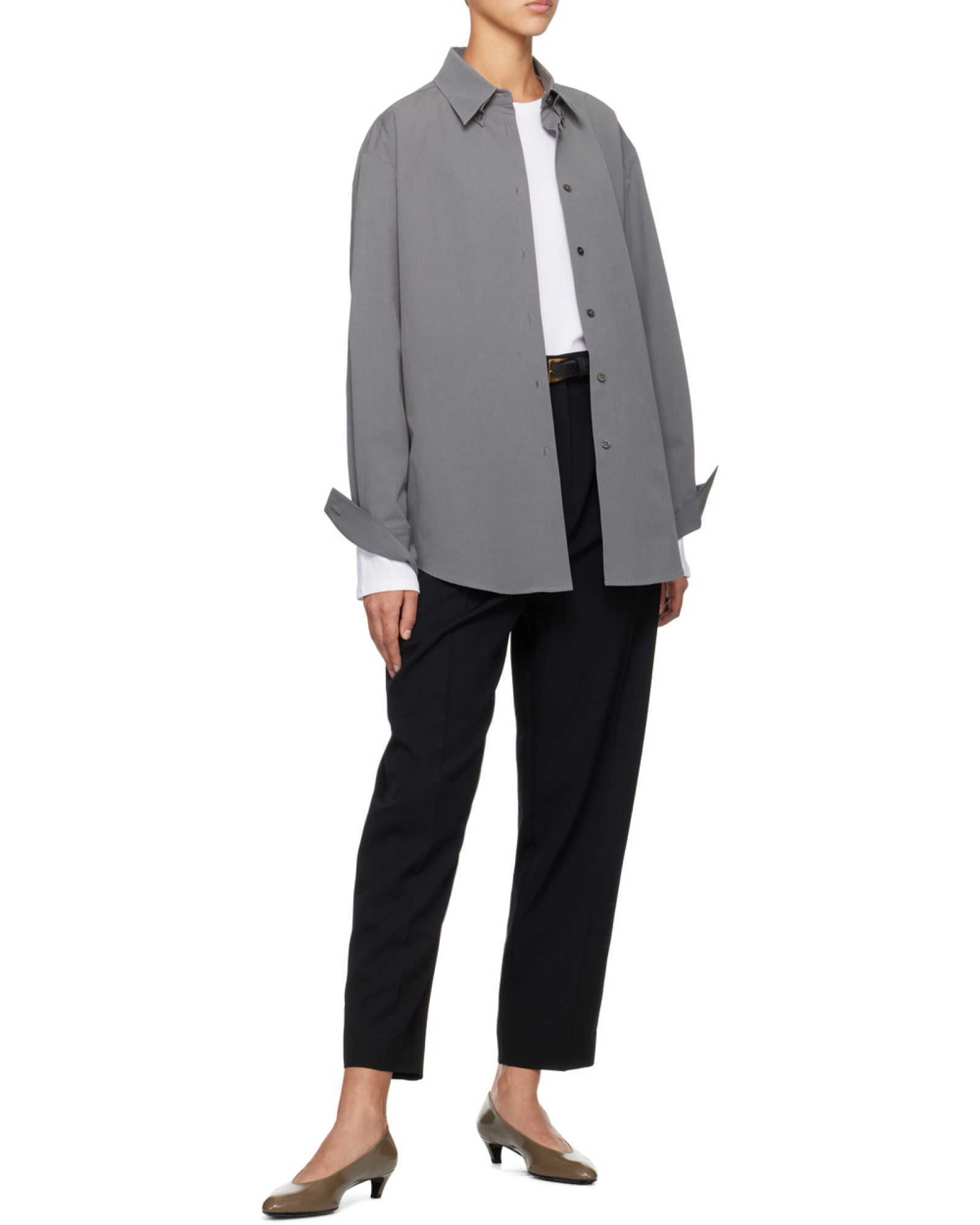 THE ROW The Row Corby Pleated Wool Tailored Trousers