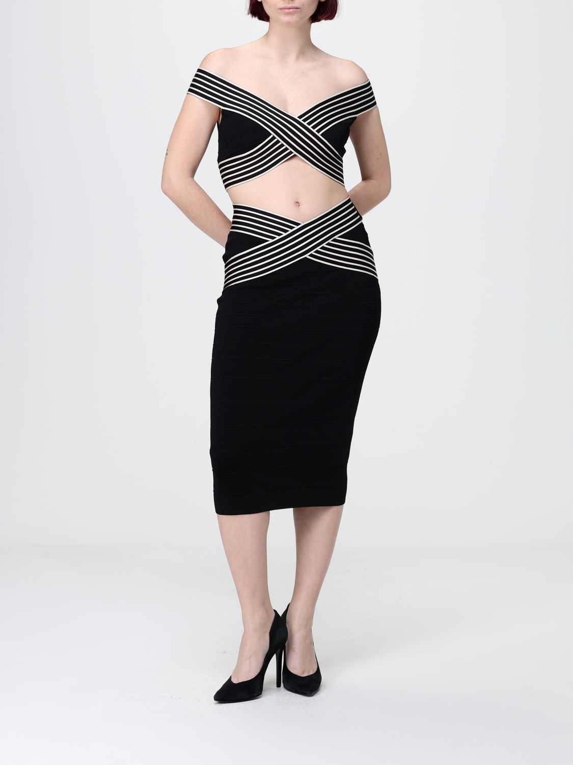 ELISABETTA FRANCHI Elisabetta Franchi Jersey Midi Skirt