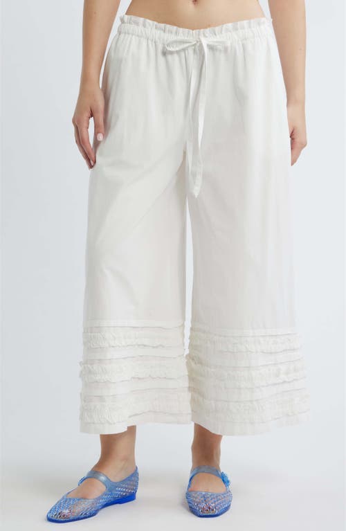 DAMSON MADDER Damson Madder Florintina Ruffle Bloomers Crop Wide Leg Pants