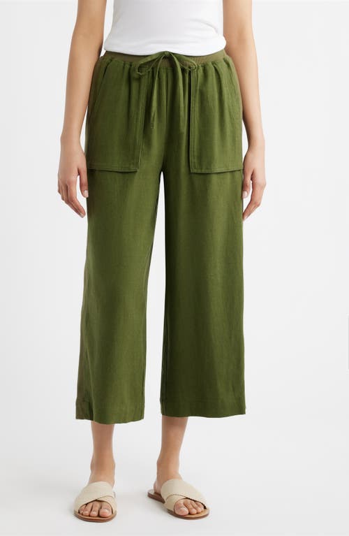 CITY BLUES CITY BLUES Patch Pocket Drawstring Wide Leg Crop Pants