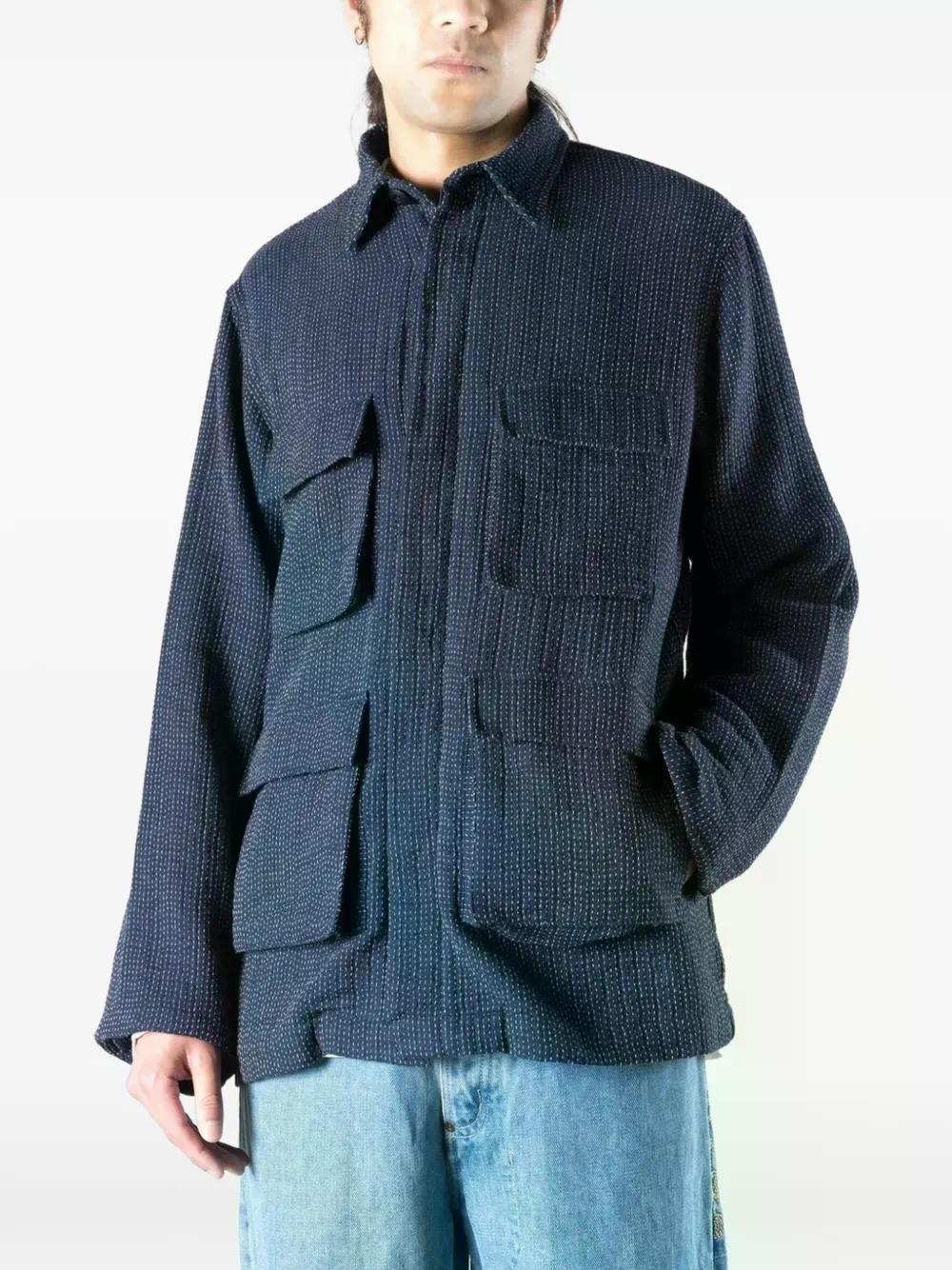 MAHARISHI sashiko-stitch pocket shirt