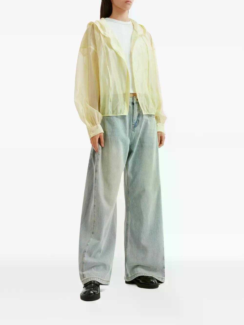 B+AB b+ab Faded Effect Wide-Leg Denim Jeans
