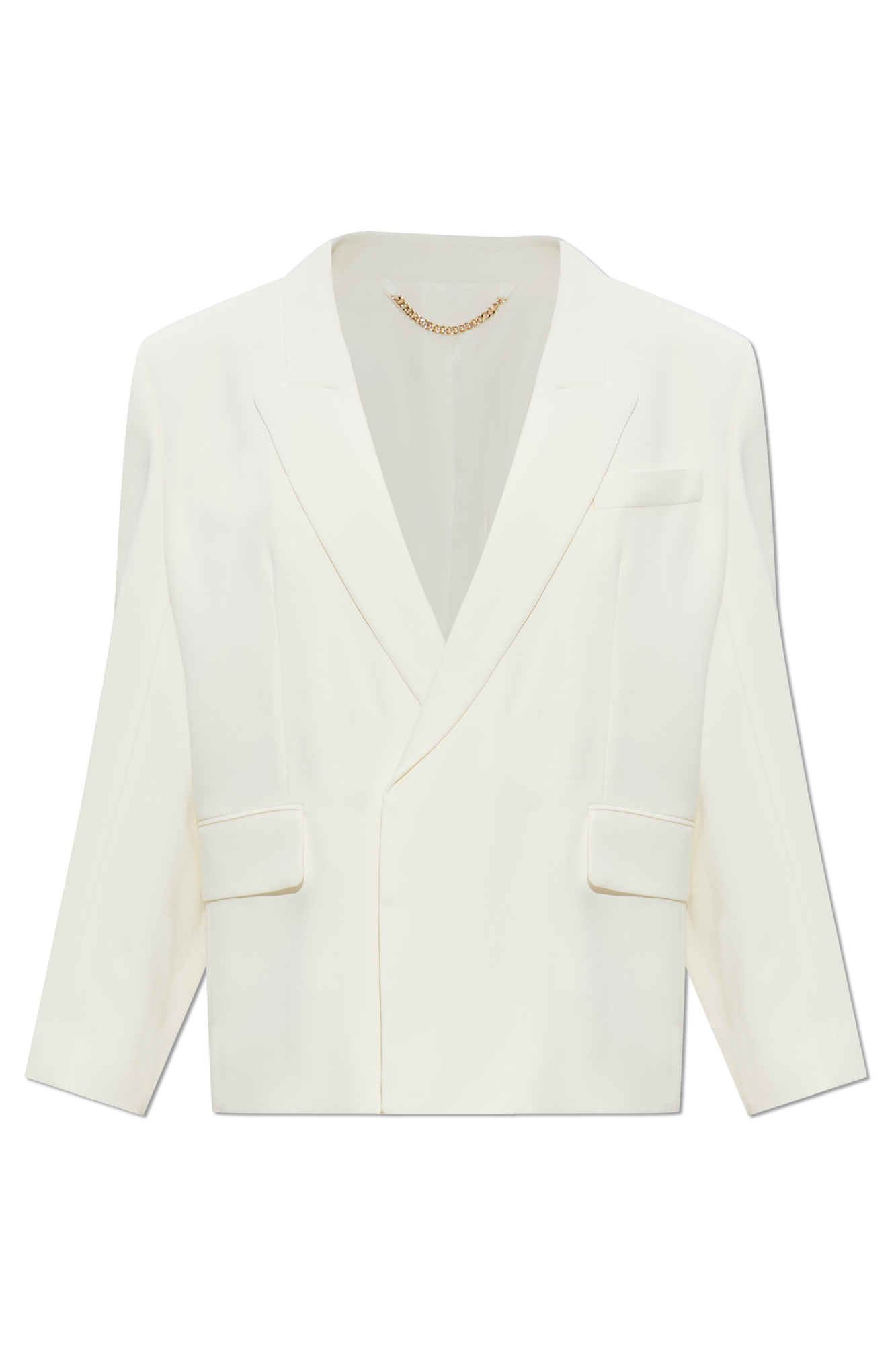 VICTORIA BECKHAM Victoria Beckham Double-Breasted Blazer with Double Back Vent