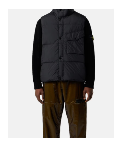 STONE ISLAND Stone Island Logo Patch High Neck Gilet