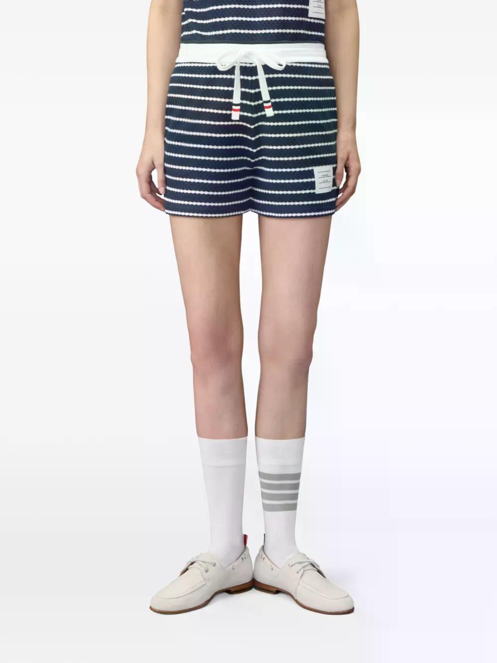 THOM BROWNE Thom Browne Honeycomb Stripe Shorts