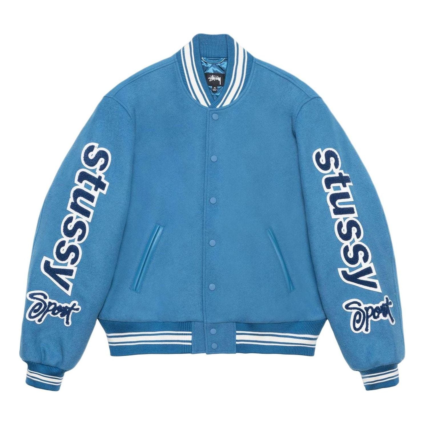 StüSsy Ss-Link Varsity Jacket - Black | Editorialist
