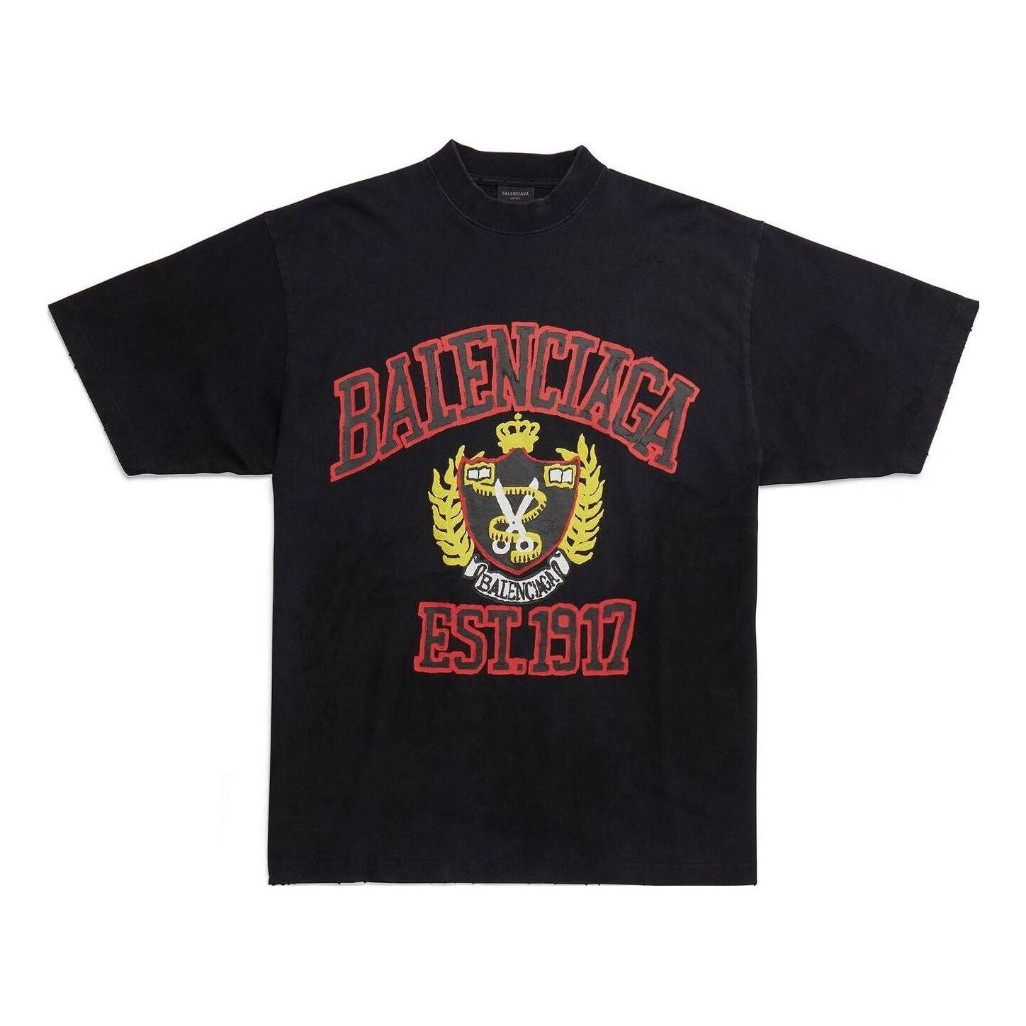 BALENCIAGA balenciaga est. 1917 crest logo t-shirt 'black'