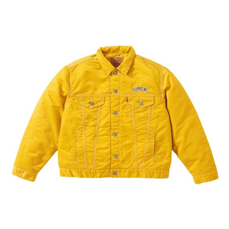 Supreme X Levi'S Nylon Trucker Jacket - Yellow | Editorialist