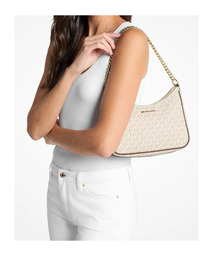 MICHAEL KORS Michael Kors Jet Set Travel Large Signature Logo Convertible Crossbody Bag