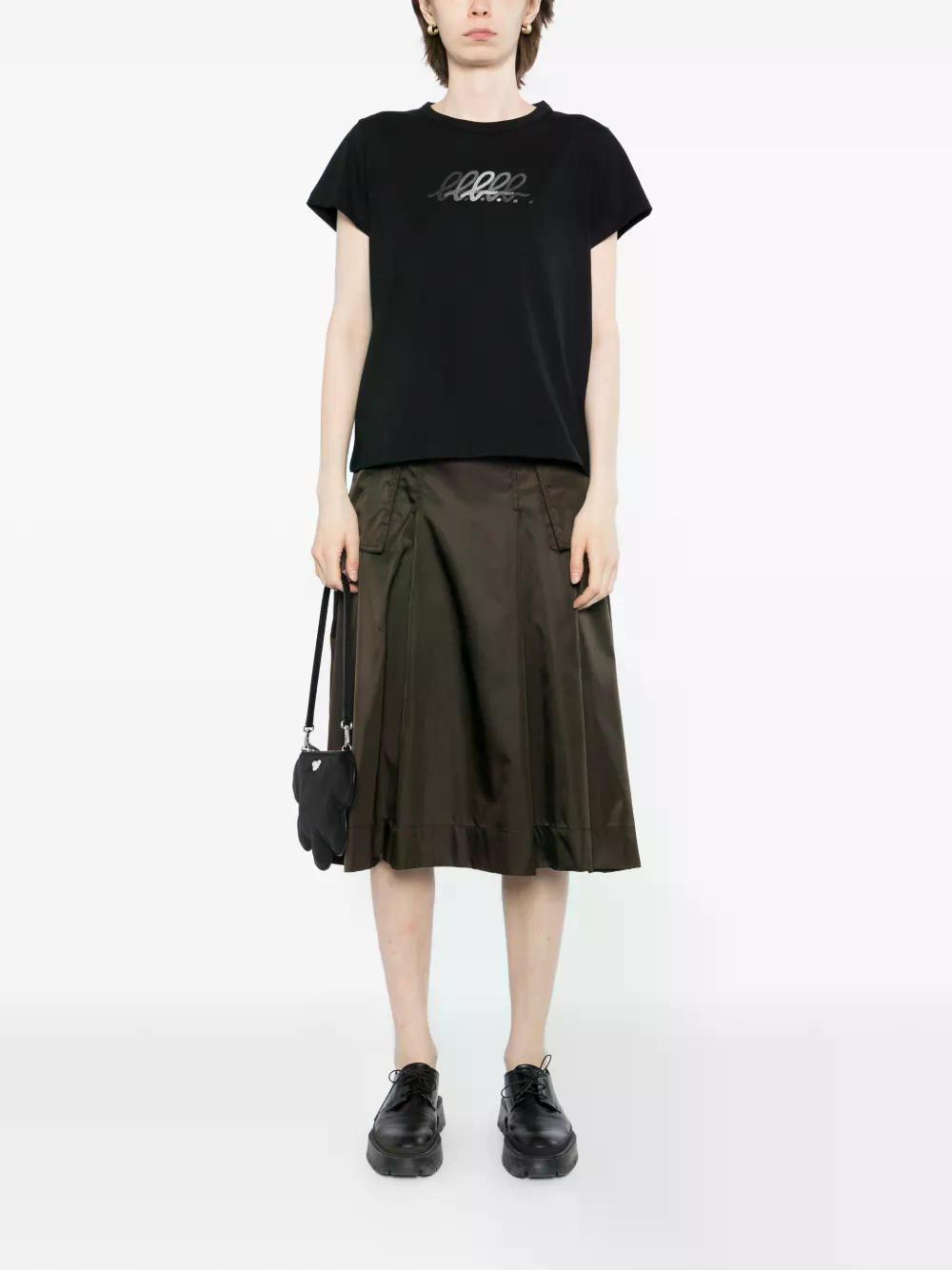 AGNES B. Agnès b. Logo Print Cotton T-Shirt