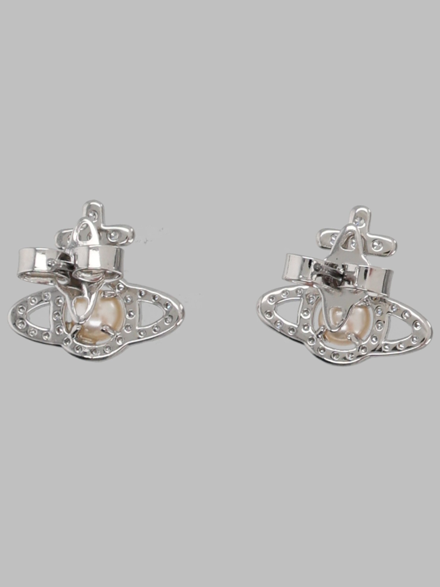 Vivienne Westwood Olympia Pearl Orb Earrings In Silver | Editorialist