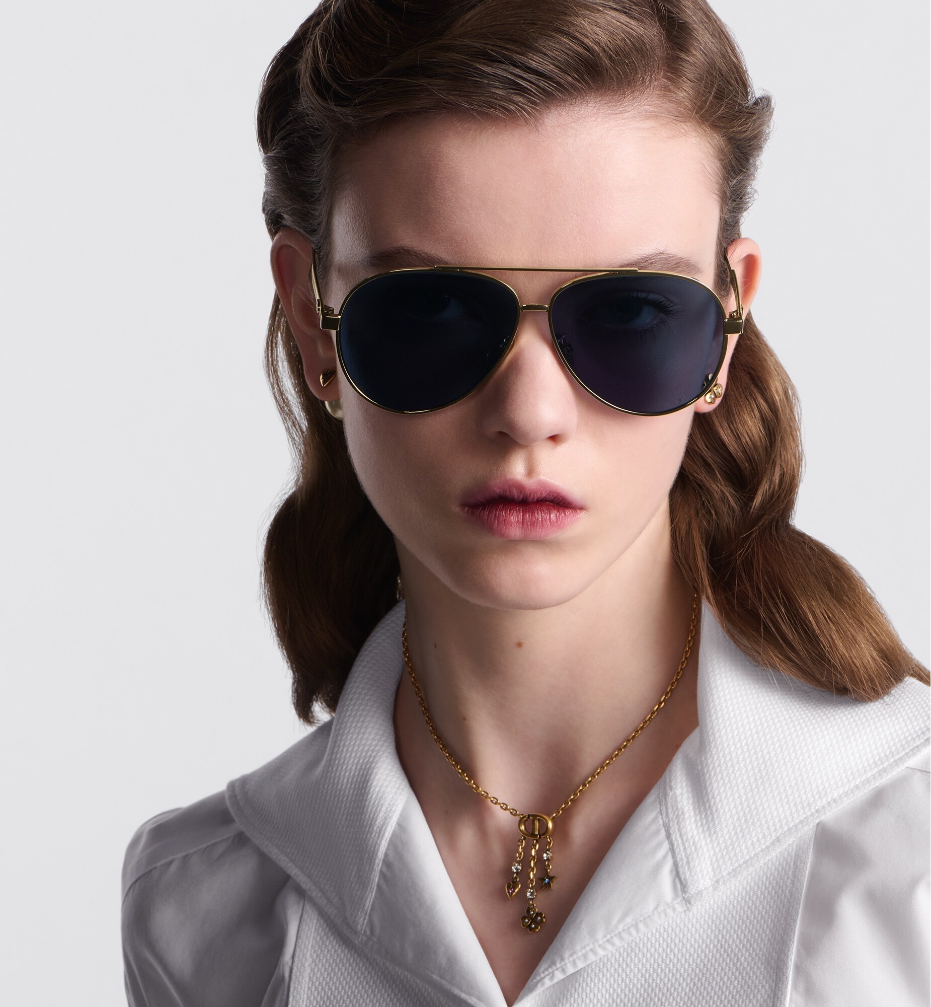 DIOR Dior Aviator Sunglasses with Engraved Temples