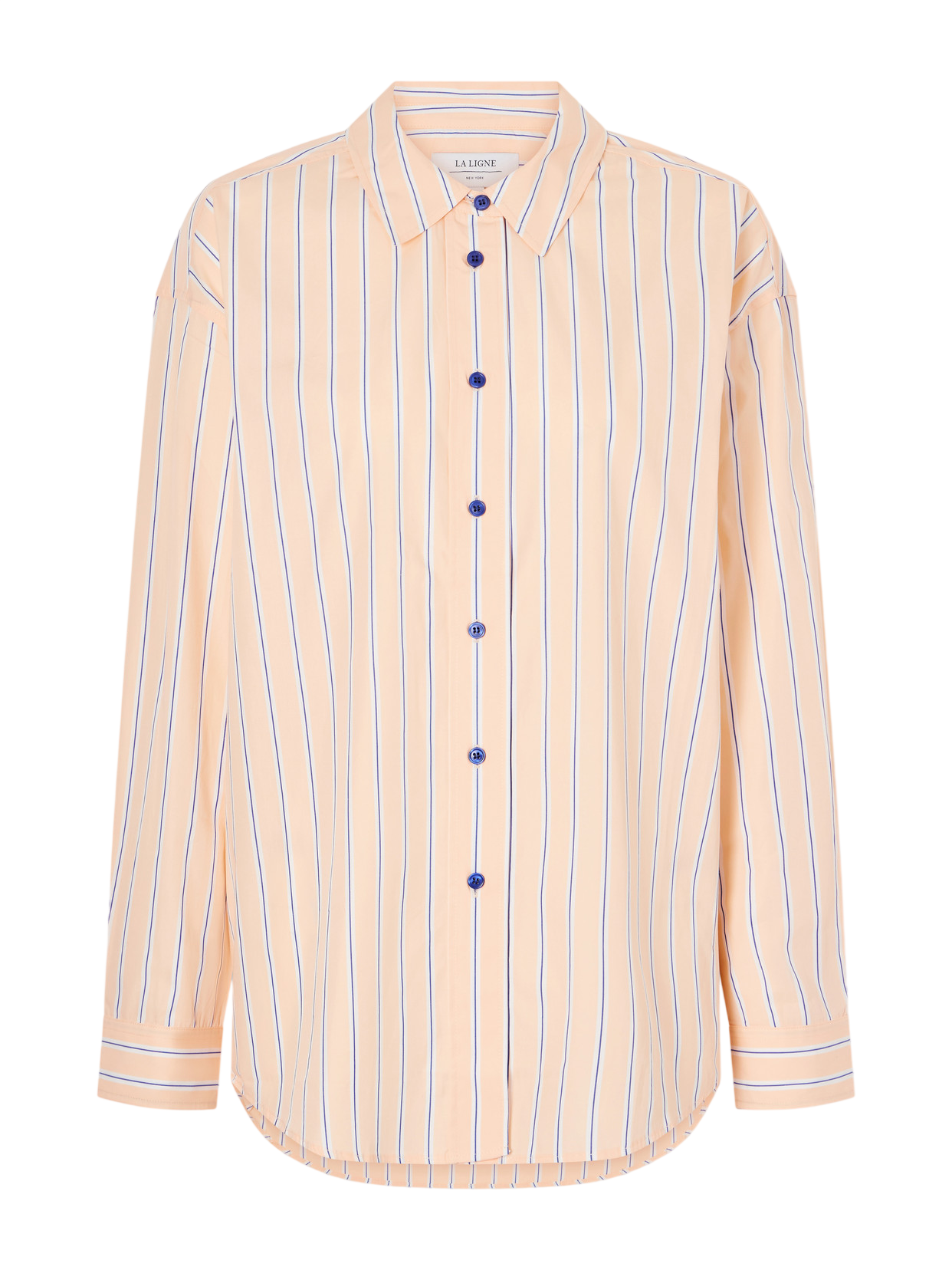 LA LIGNE La Ligne Striped Cotton-Poplin Shirt