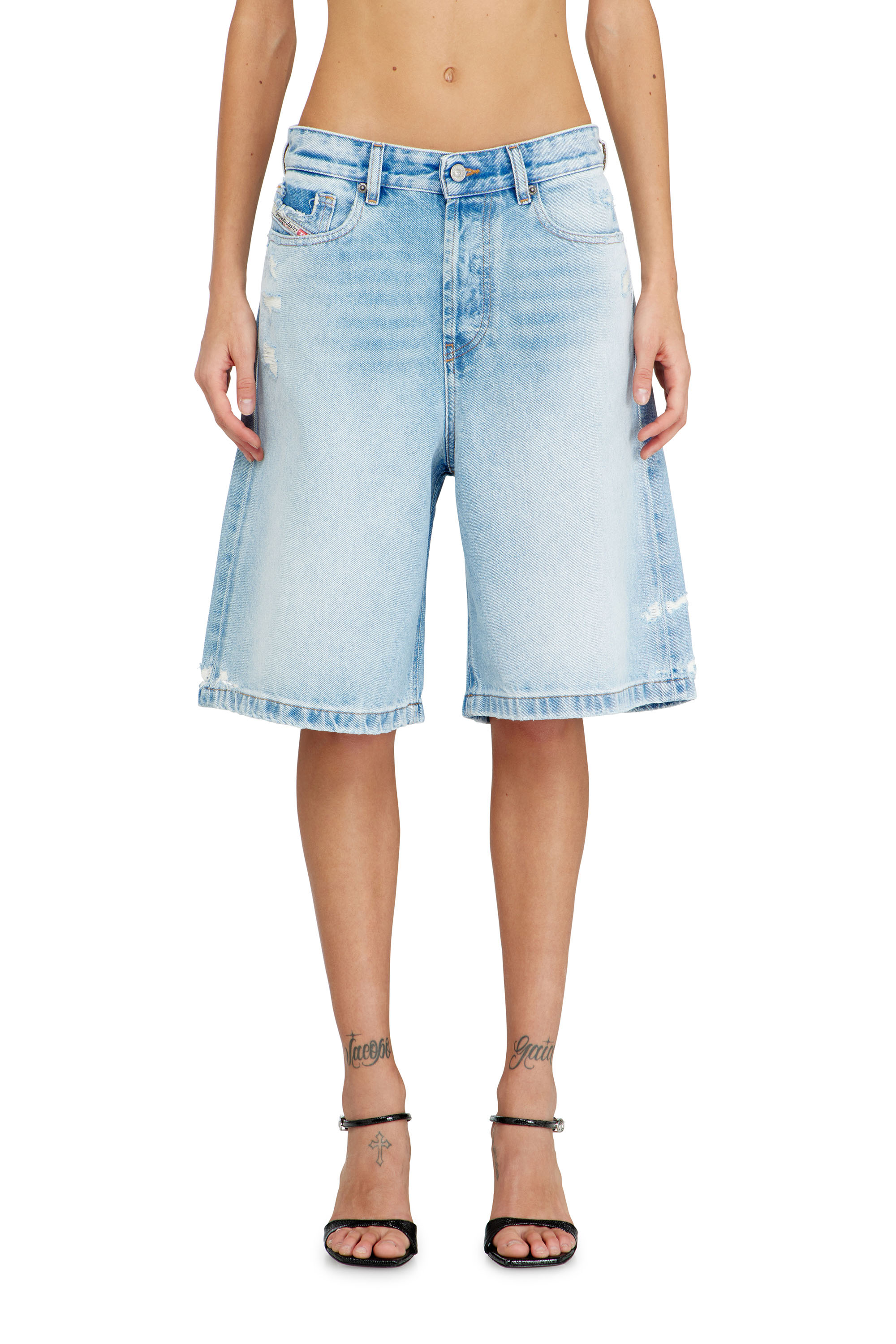DIESEL® Diesel Relaxed-Leg Distressed Denim Shorts