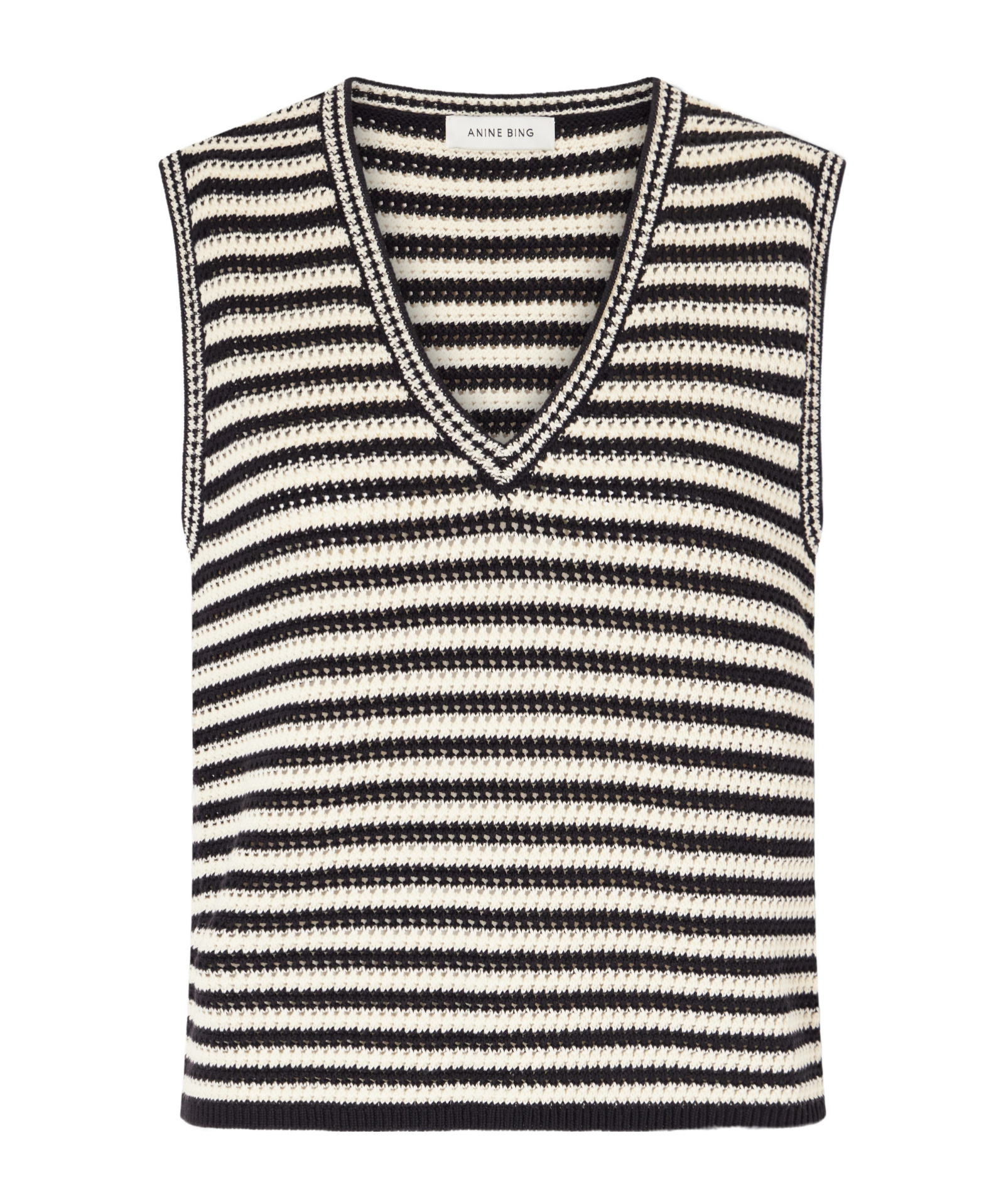 ANINE BING Anine Bing Lowen Striped V-Neck Vest