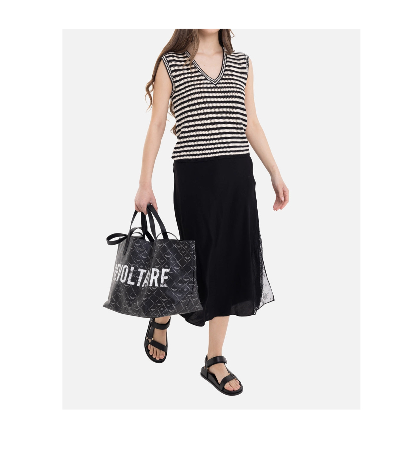 ANINE BING Anine Bing Lowen Striped V-Neck Vest