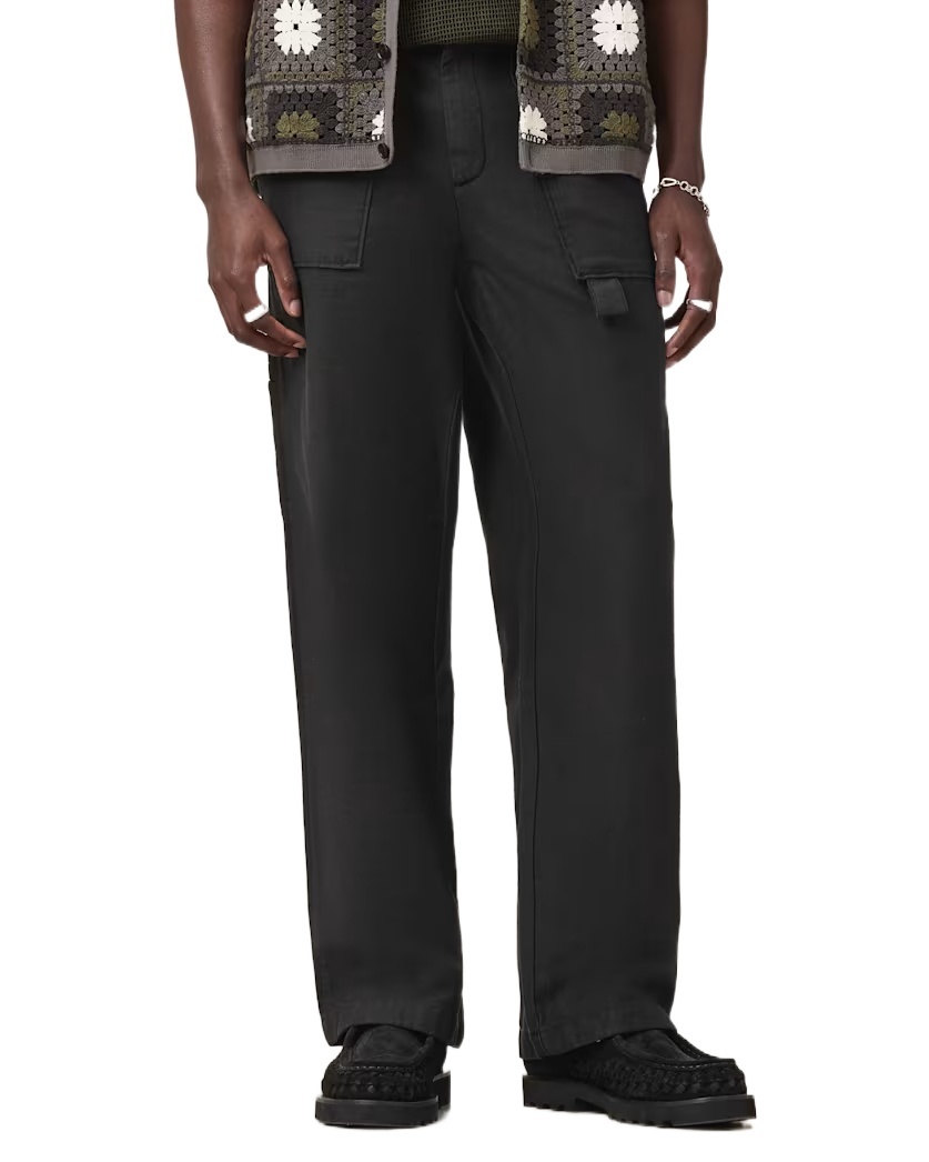 ALLSAINTS ALLSAINTS Logo Patch Straight-Leg Pants