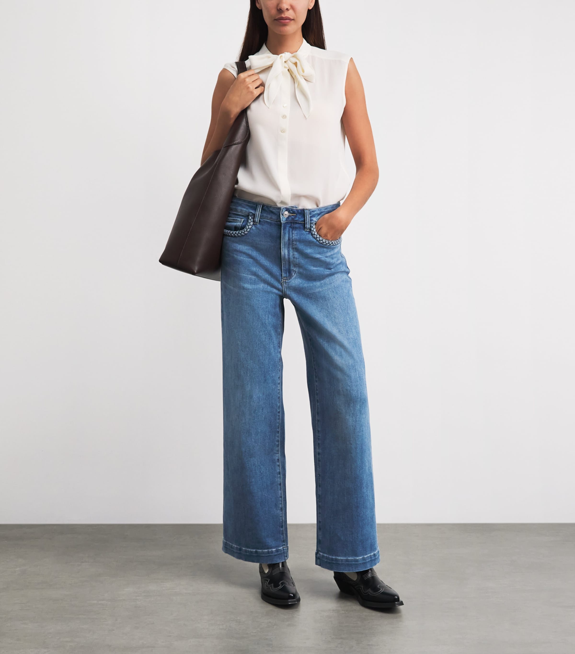 PAIGE Paige Anessa Wide-Leg Jeans