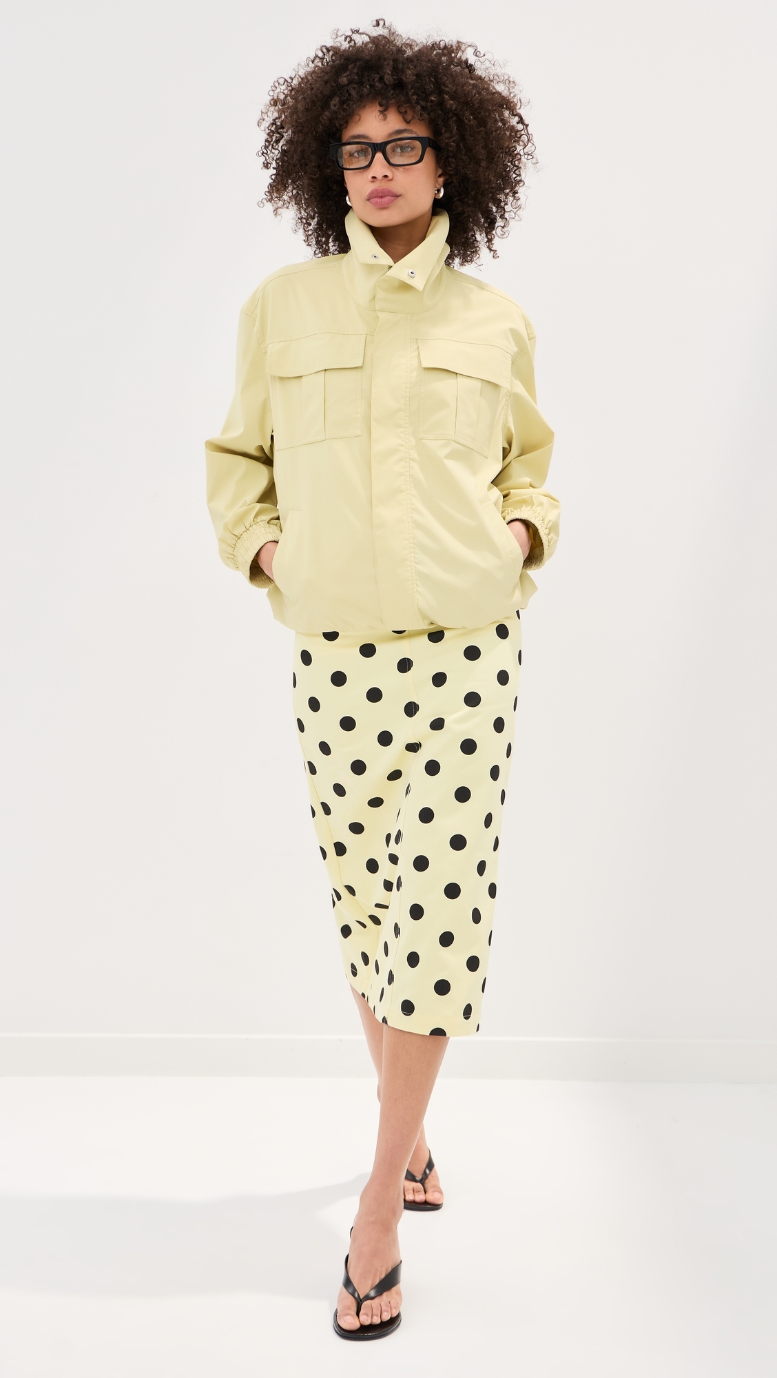 LE BOP LE BOP Aubrey Jacket with Funnel Neck and Zip Front