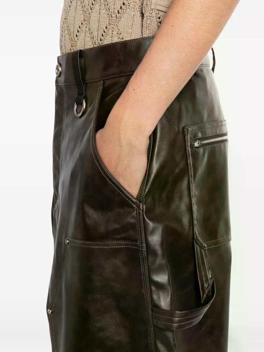LIU JO Liu Jo High-Waisted Synthetic Leather Pencil Midi Skirt