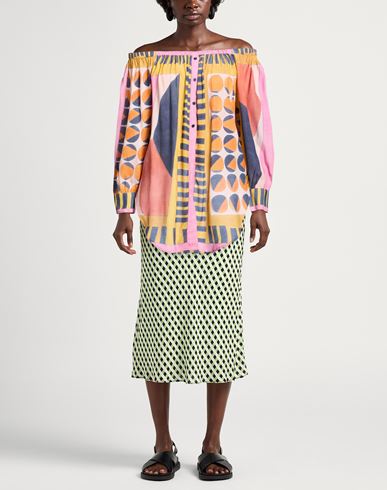 BA&SH BA & SH Viscose Off-the-Shoulder Blouse with Multicolor Print