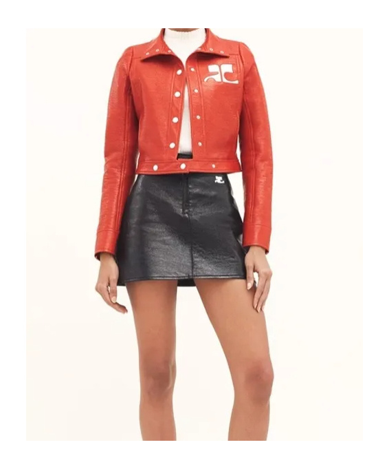 COURREGES Courrèges Vinyl Cropped Jacket