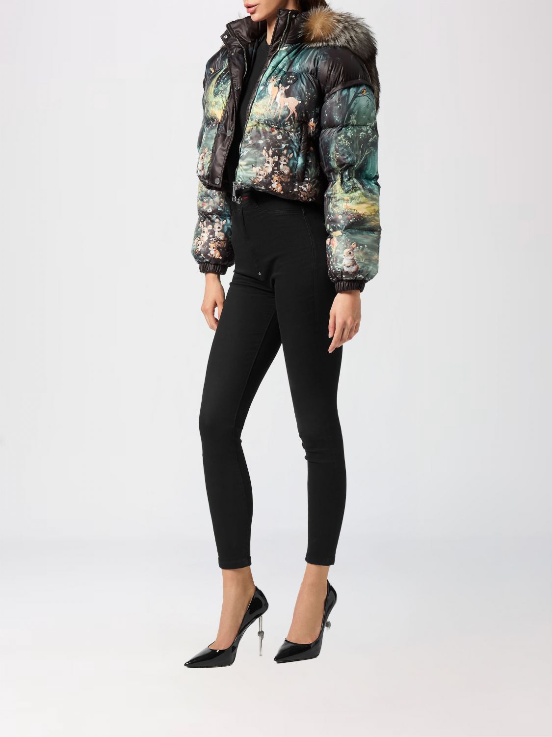 PHILIPP PLEIN Philipp Plein Printed Nylon Fairy Down Jacket