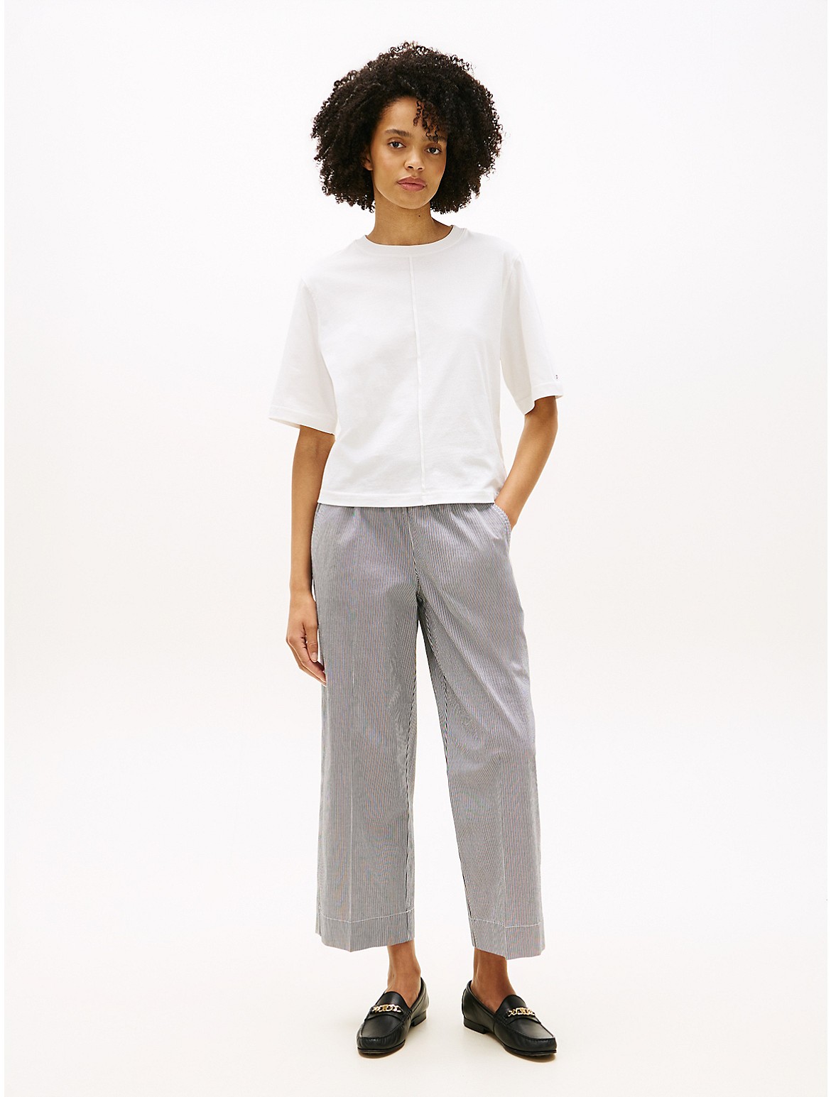 TOMMY HILFIGER Tommy Hilfiger Pull-On Wide-Leg Ankle Pants