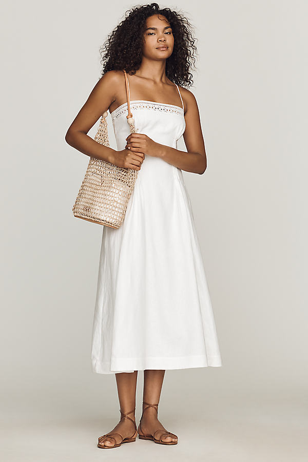 long linen dresses with pockets A-line Linen Dress With Pockets