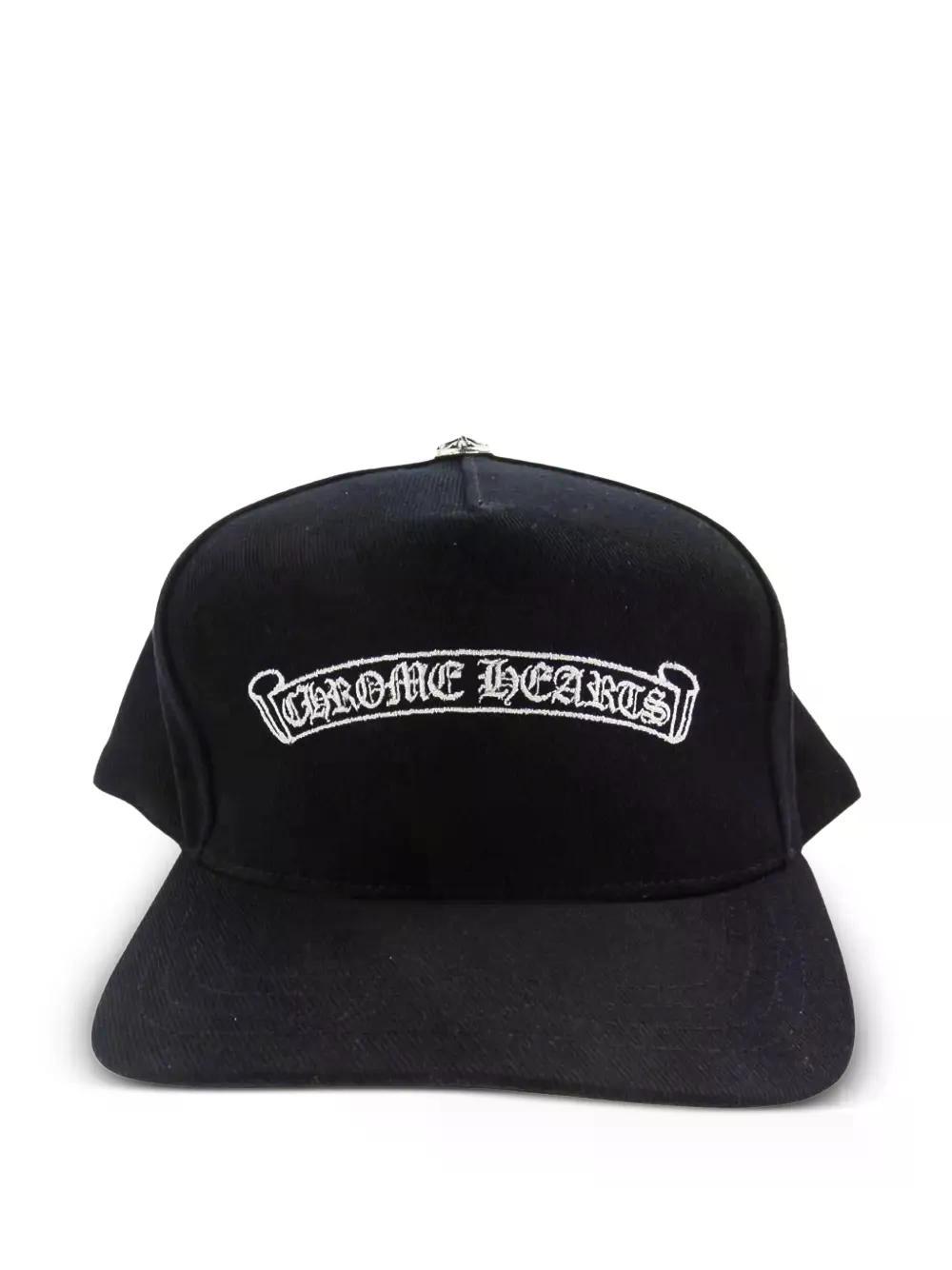Chrome Hearts Cross Waxed Denim Snapback - Black | Editorialist