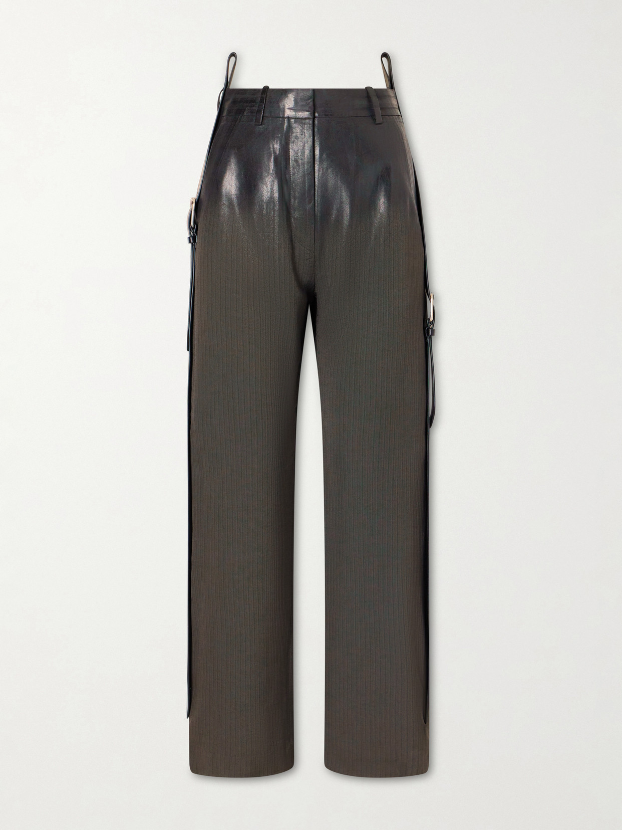 ACNE STUDIOS Acne Studios Puja Coated Herringbone Degradé Straight-Leg Trousers
