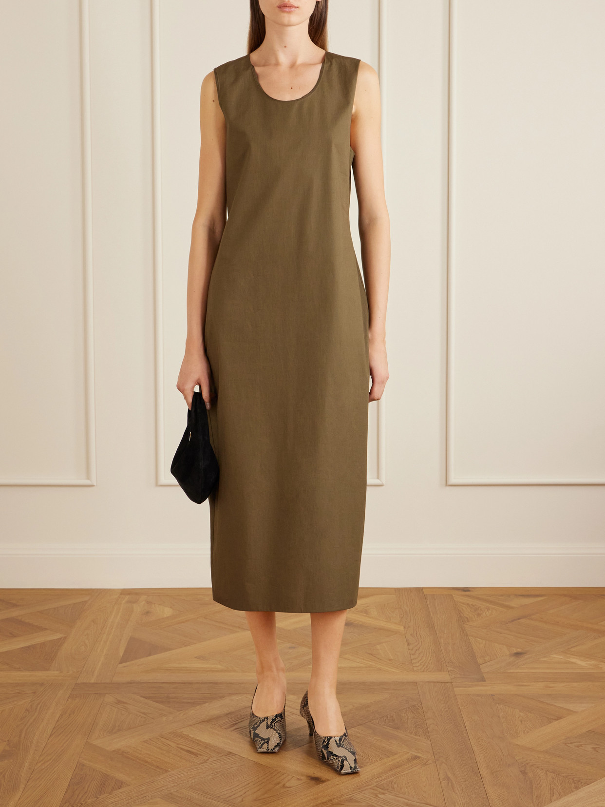 KHAITE KHAITE Regi Organic Cotton Midi Dress