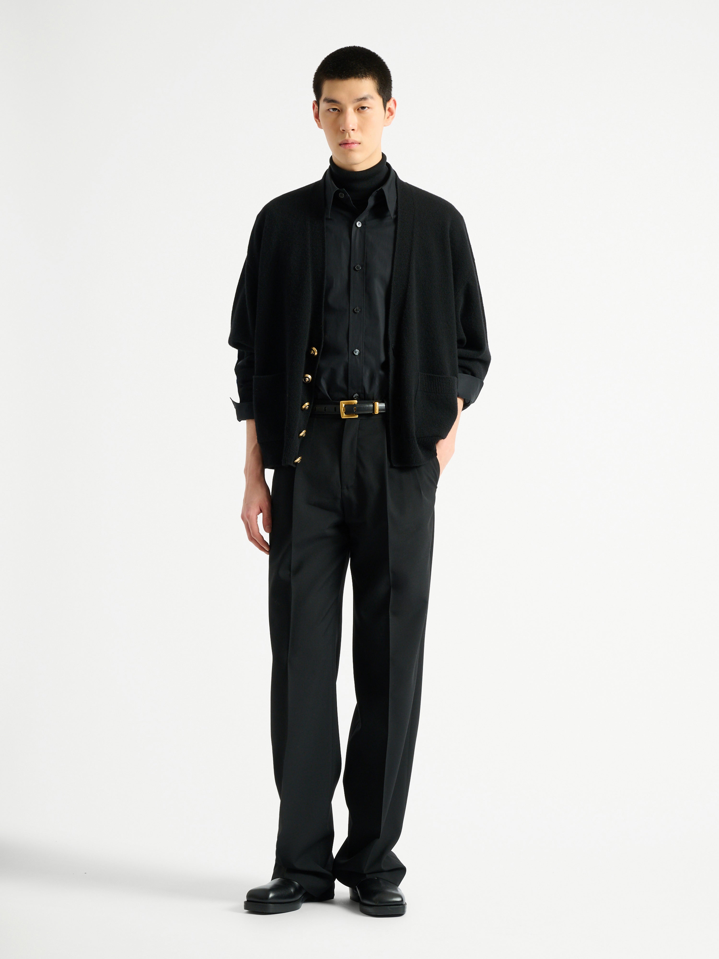 BALMAIN Balmain Wool Flat-Pleated Trousers