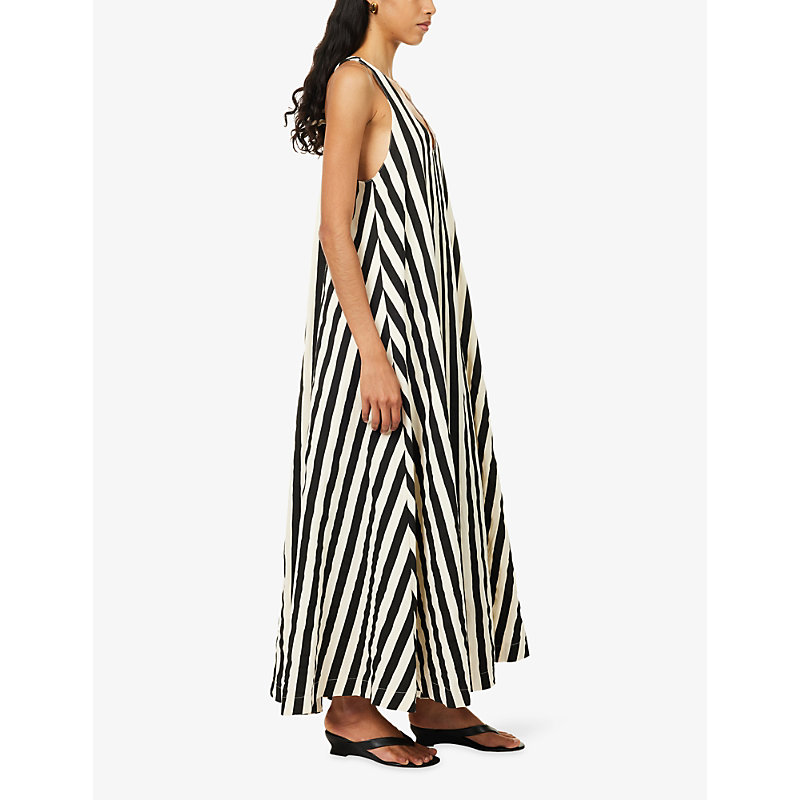 4TH & RECKLESS 4th & Reckless Valeria Striped Cotton Maxi Dress
