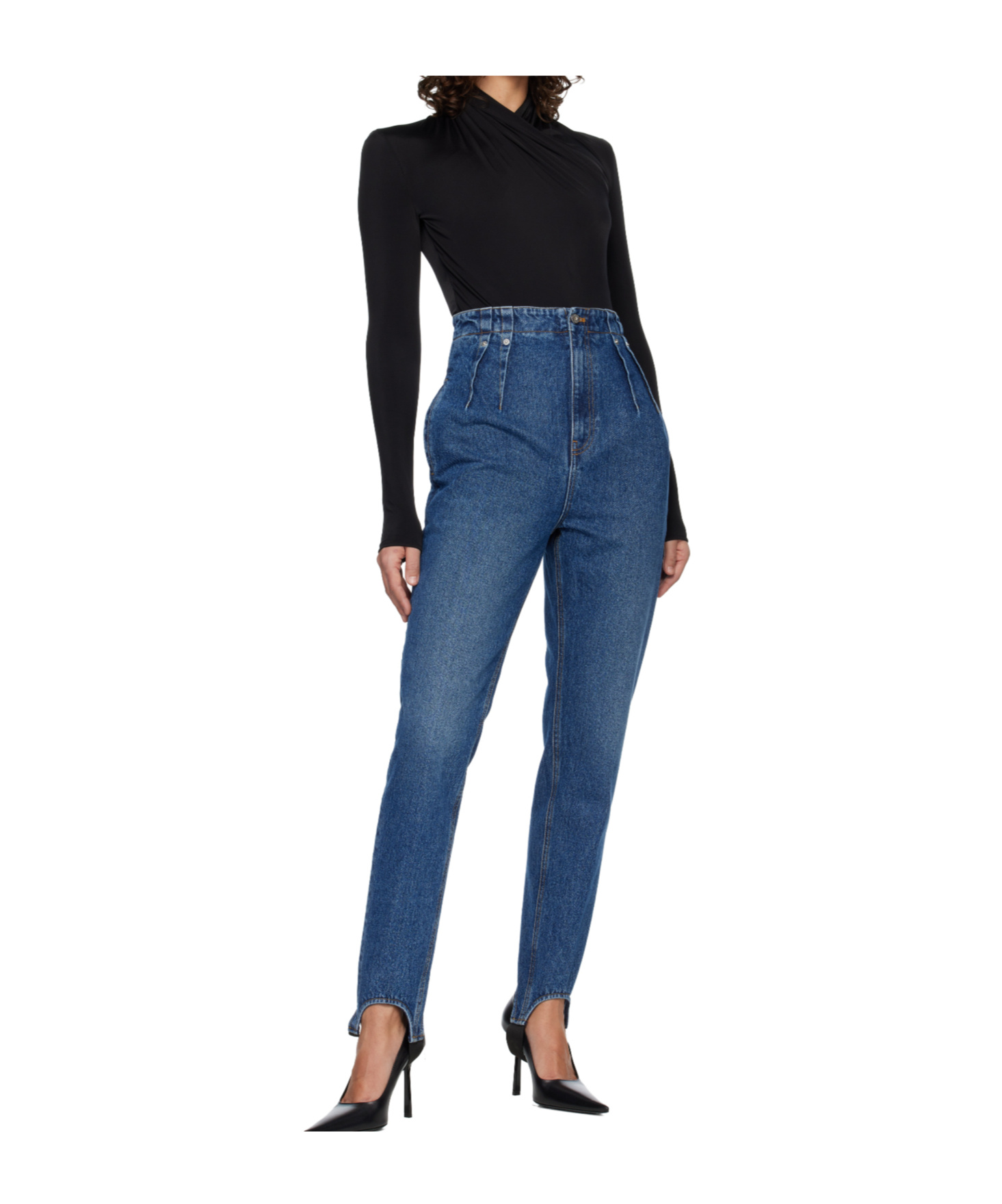 MUGLER Mugler Long-Sleeved Scarf Bodysuit