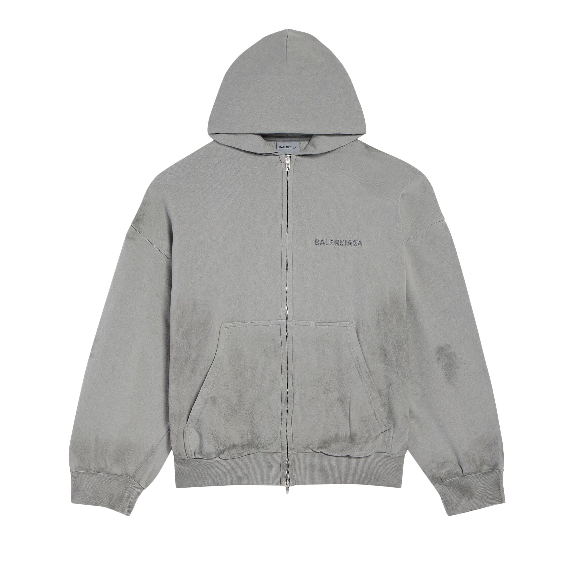 Balenciaga Gaffer Zip-Up Hoodie Small Fit - Black | Editorialist