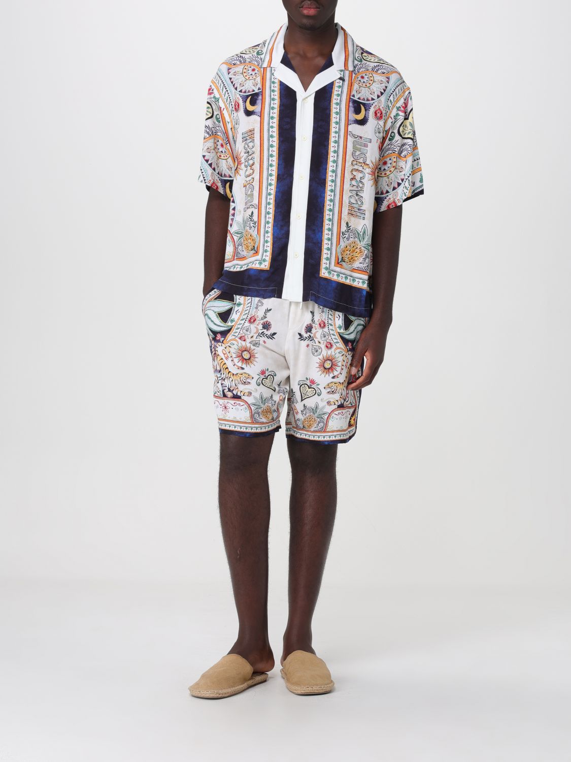 JUST CAVALLI Just Cavalli Graphic Print Drawstring Shorts