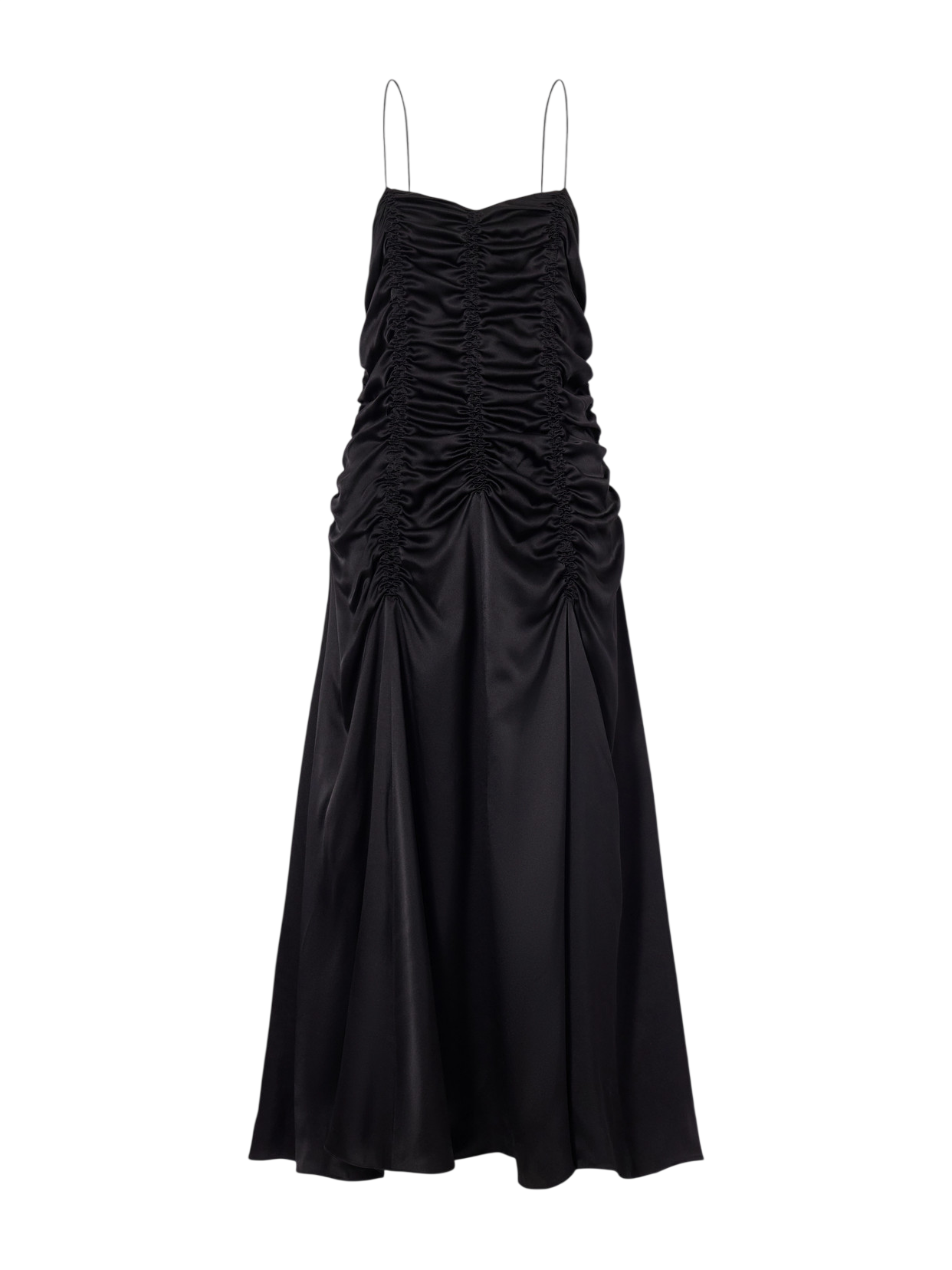 KHAITE KHAITE Raina Ruched Silk Midi Dress