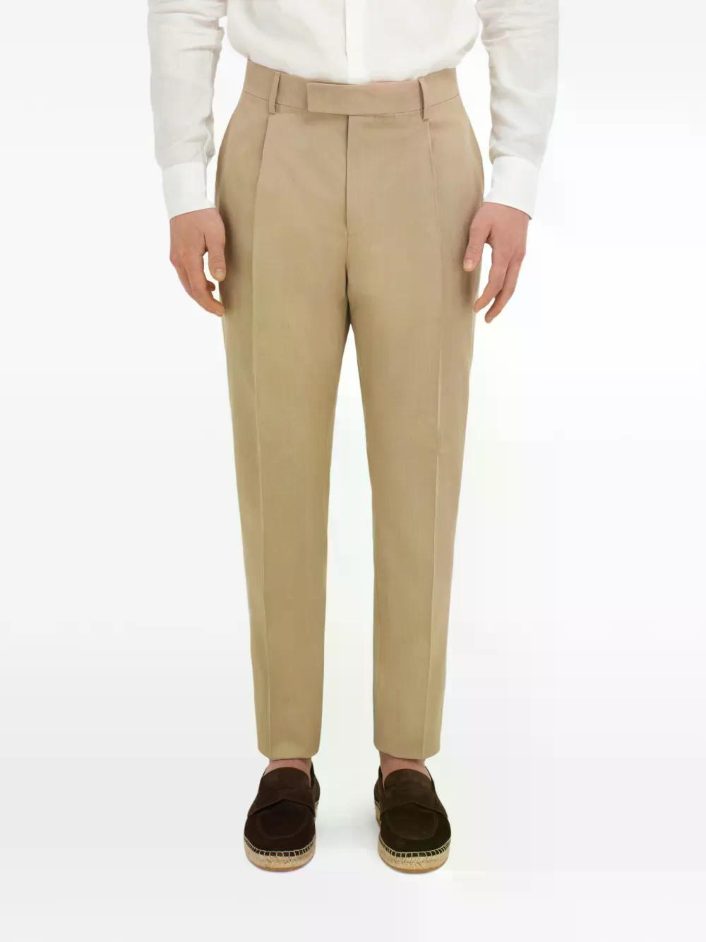 SALVATORE FERRAGAMO Ferragamo Silk and Wool Tailored Trousers