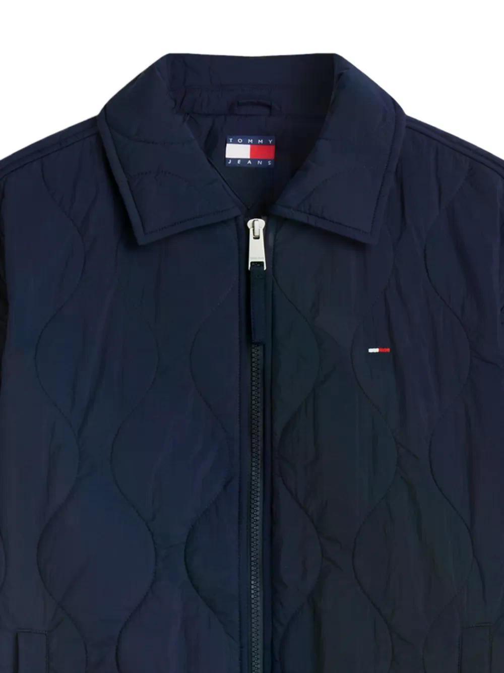 Supreme Zip-Off Sleeve Quilted Denim Bomber Jacket - Blue