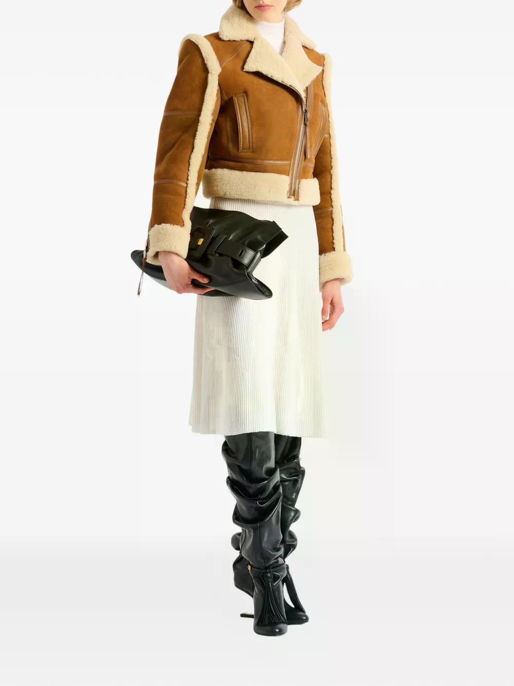 BALMAIN Balmain Shearling Biker Jacket