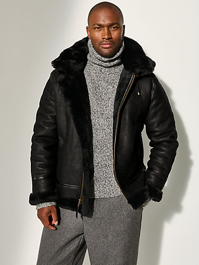 OVERLAND Classic Sheepskin B-3 Bomber Jacket