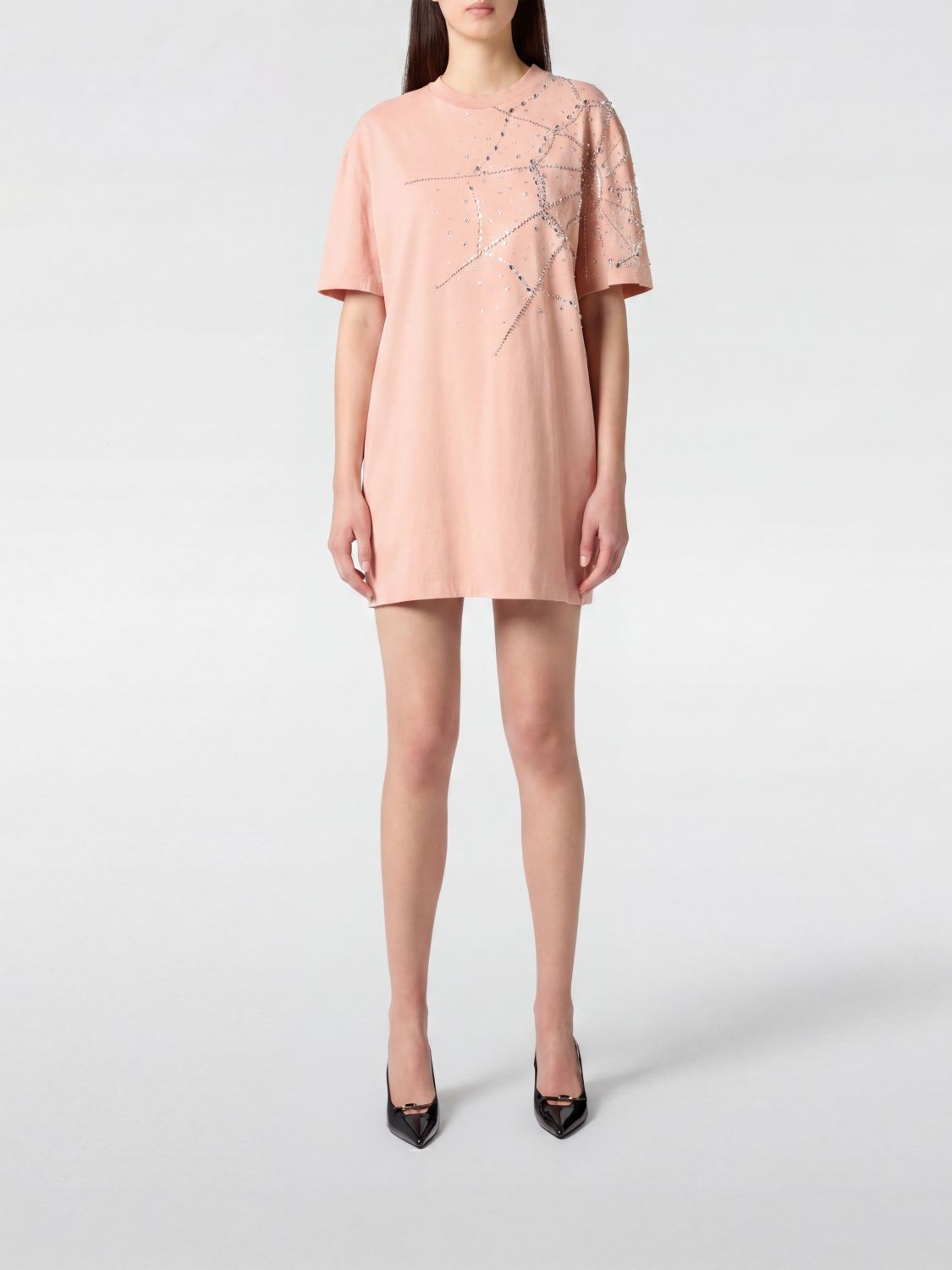 PHILIPP PLEIN Philipp Plein Embellished Cotton T-Shirt Dress