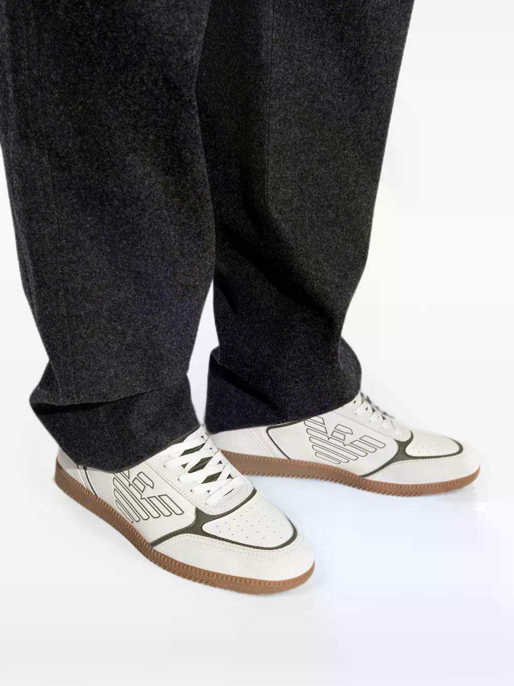 EA7 Ea7 Emporio Armani Logo Print Panelled Sneakers