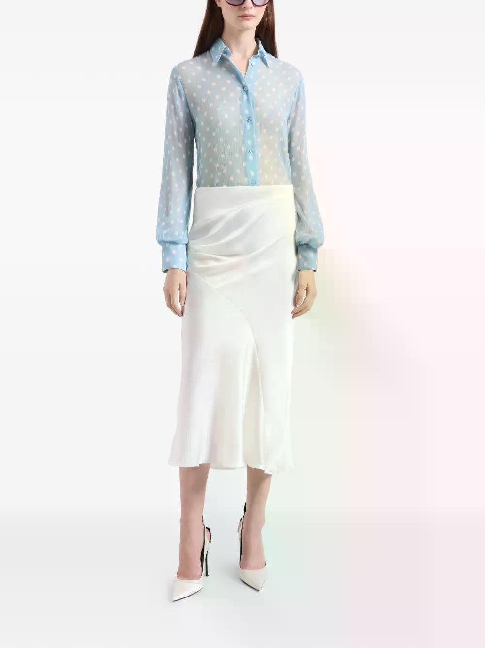 NINA RICCI Nina Ricci Polka-Dot Silk Shirt