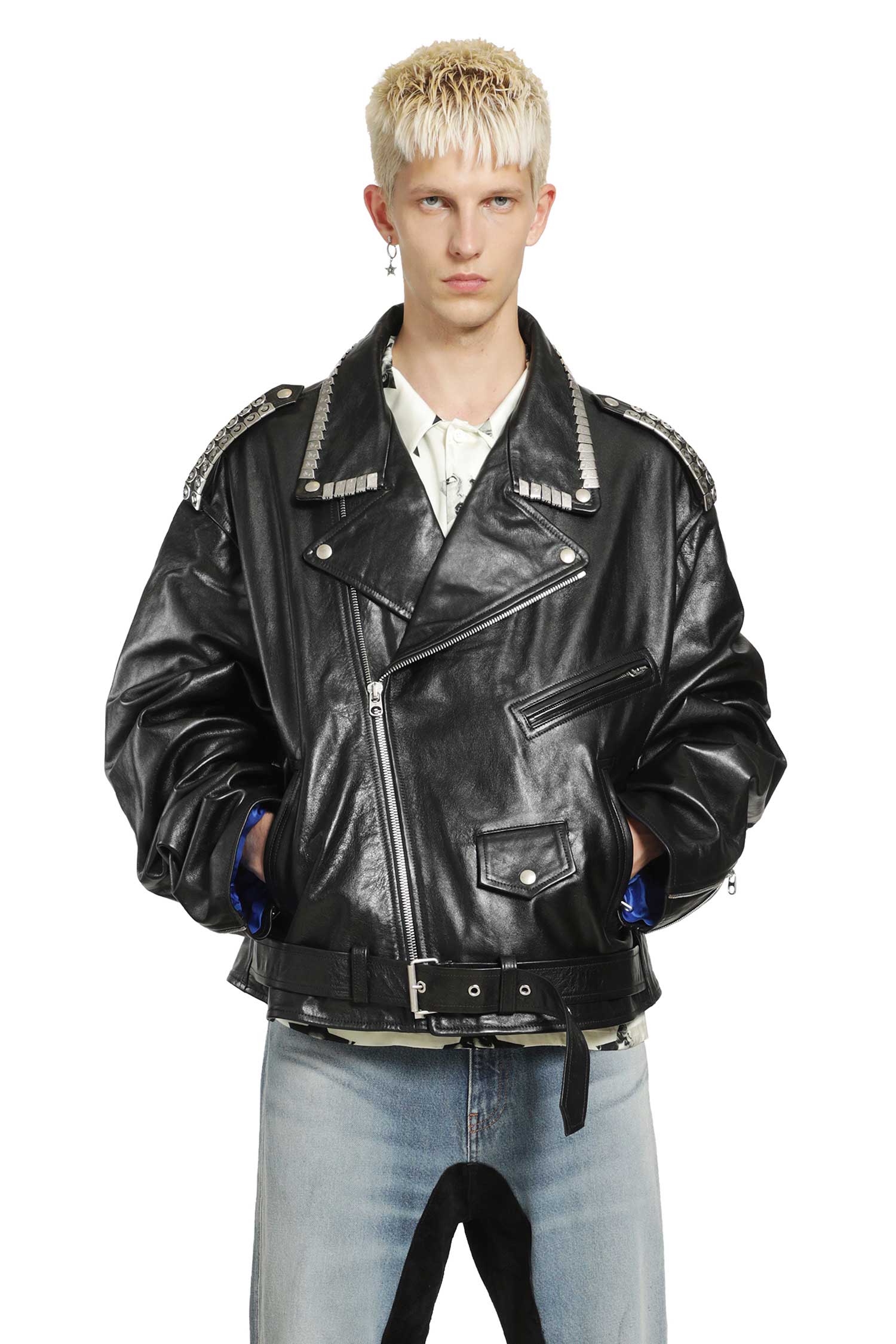 Thug Club Big Rock Leather Jacket In Black - 19% Off | Editorialist