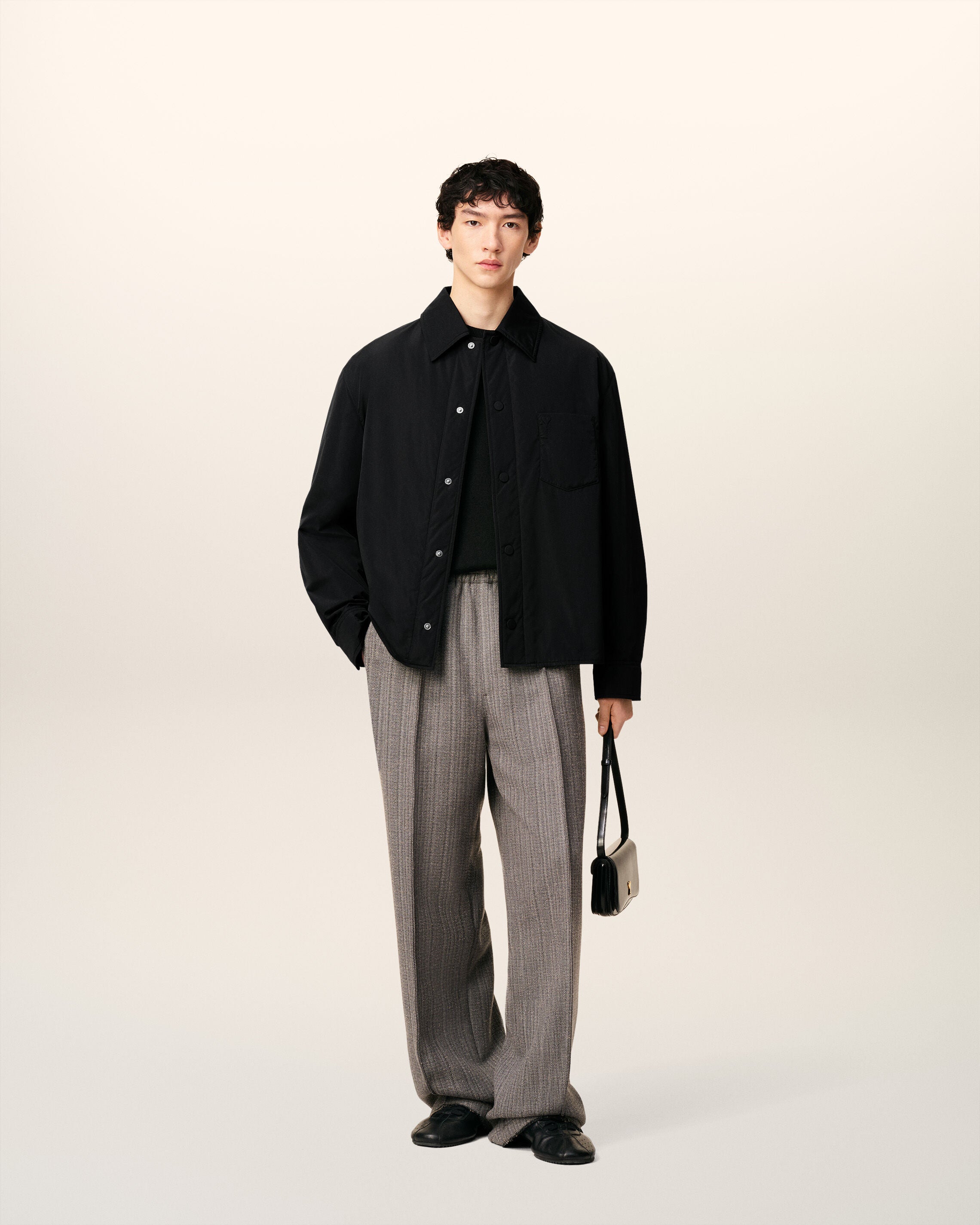 AMI taffetas padded ami de coeur overshirt