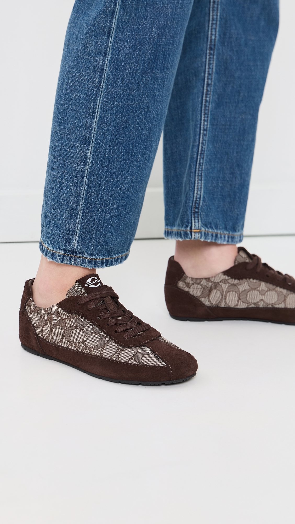 COACH Coach Soft Sneakers with Monogram Canvas Trim
