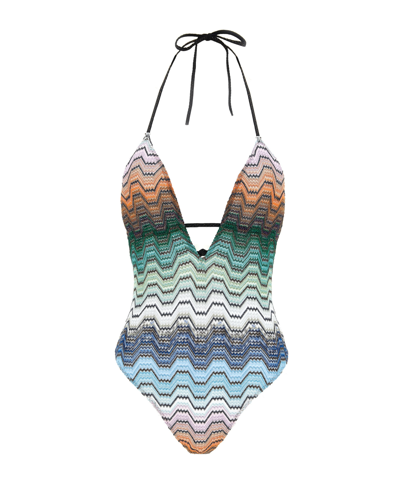 MISSONI Striped Metallic Crochet-knit Coverup